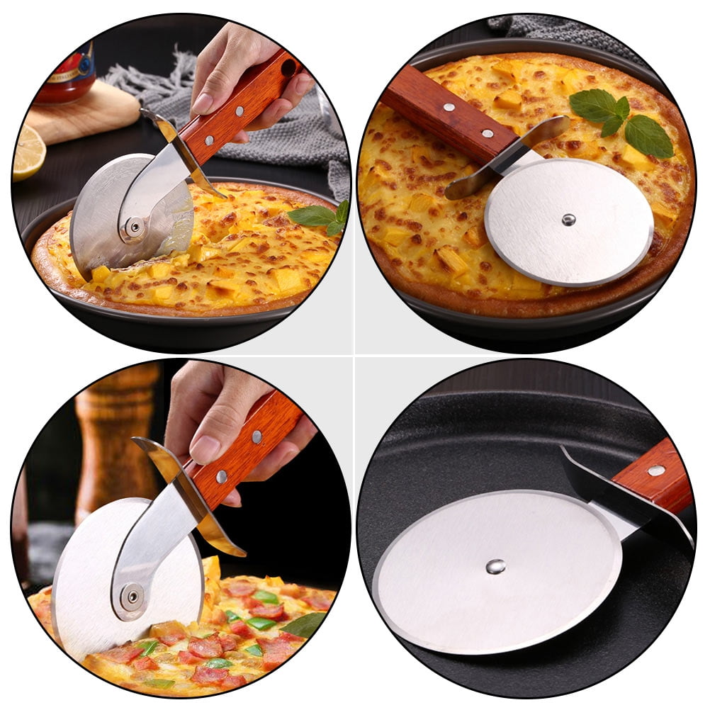 WEUVEB Stainless Steel Pizza Cutter Heavy Duty for Professional Chefs ...