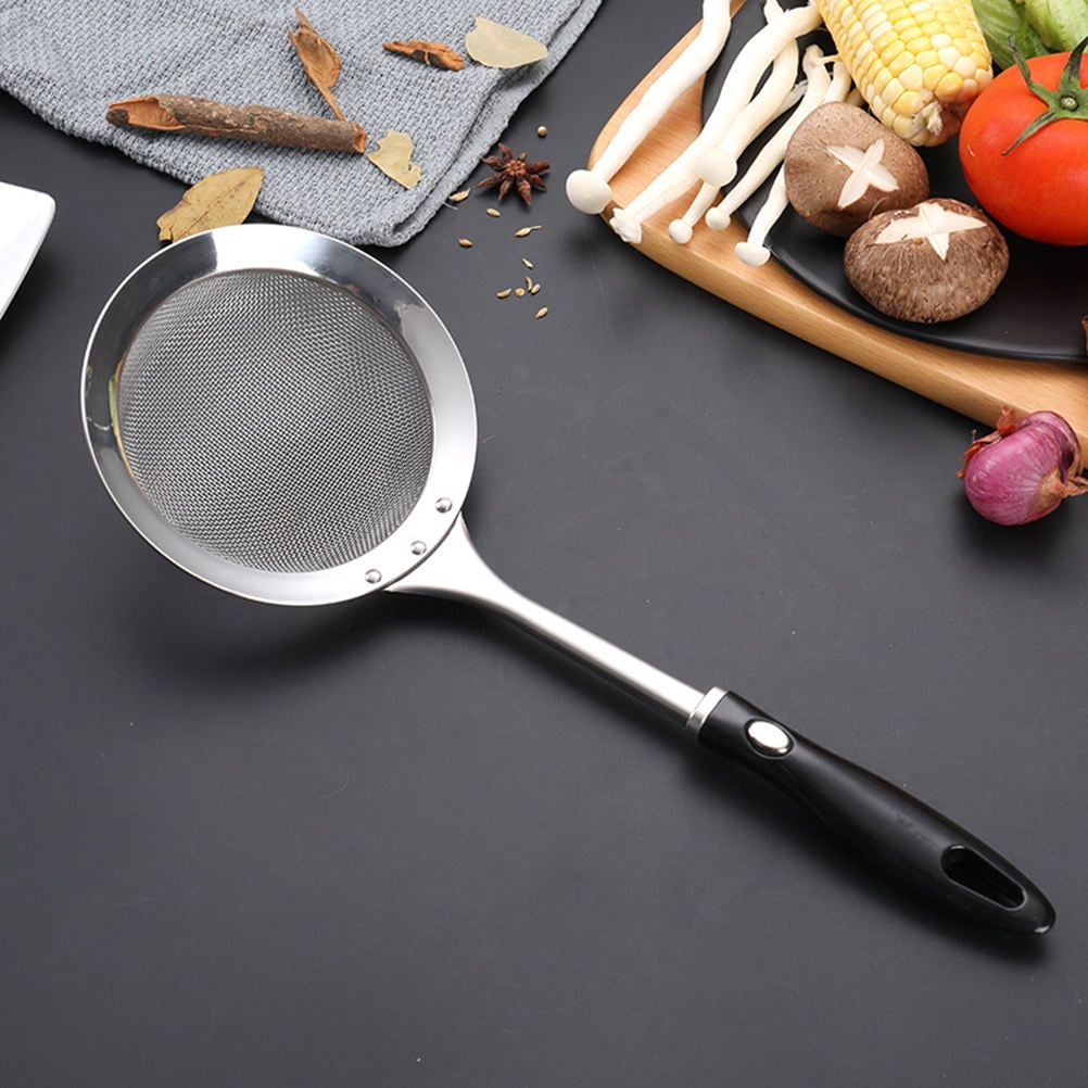 WEUVEB Stainless Steel Kitchen Strainer with Black Fine Mesh for ...