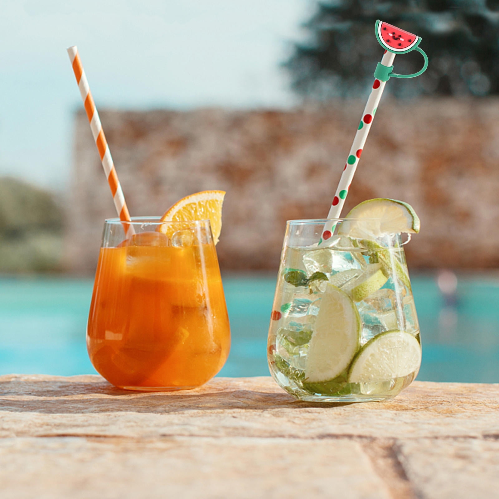 WEUVEB Fruit Straw Cover Caps Assorted Color 12-Pcs - Walmart.com