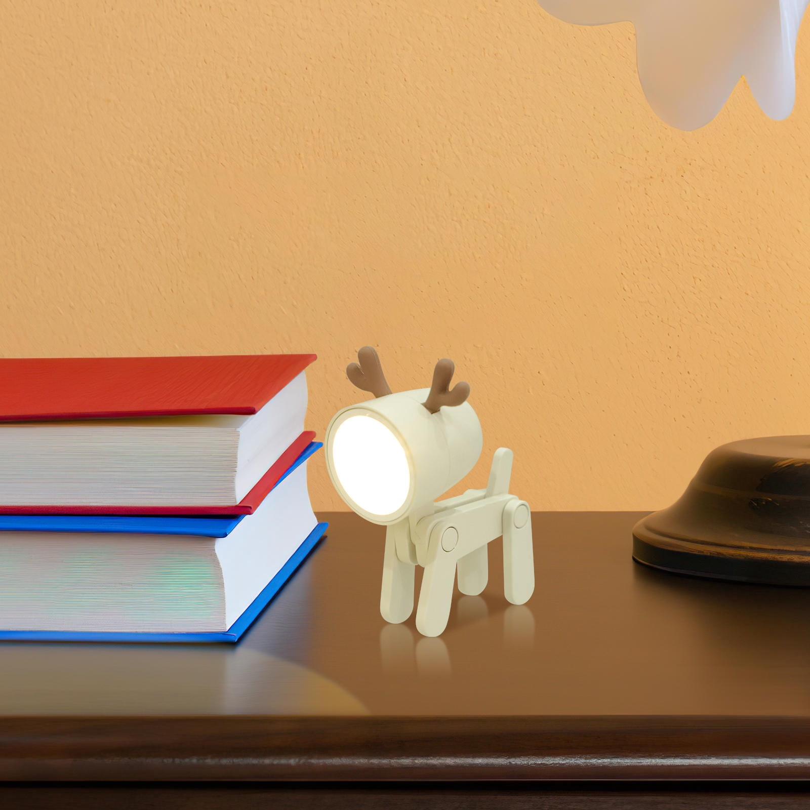 WEUVEB Table Lamp Cute Cartoon Night Light Beige For Living Room 1Pack ...
