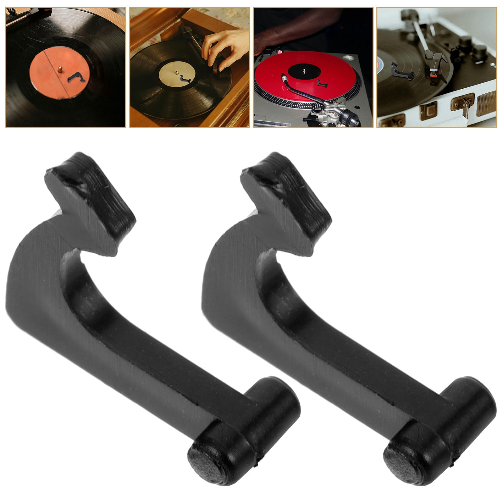 WEUVEB Tabletop Record Holder Iron Black For Music Listening Use ...