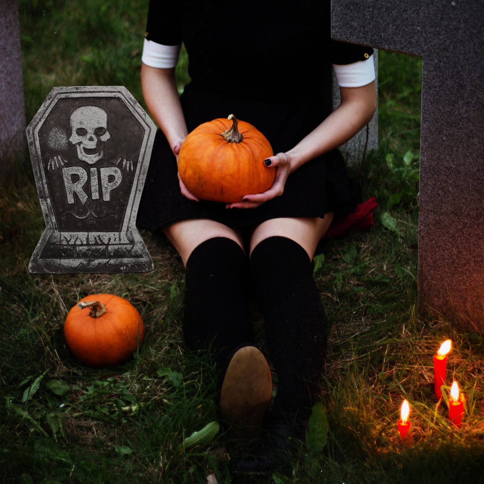WEUVEB Gravestones Decoration Decor Grey 1Pcs - Walmart.com