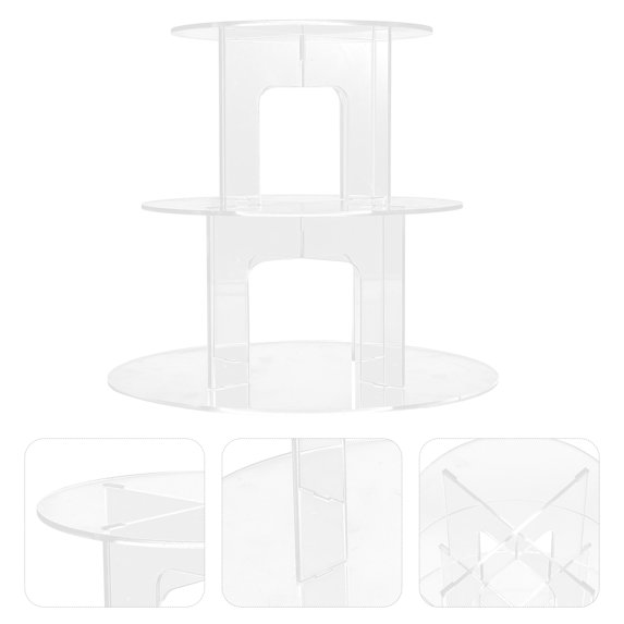 WEUVEB Transparent Acrylic Cake Stand with Multi Layer Design for ...