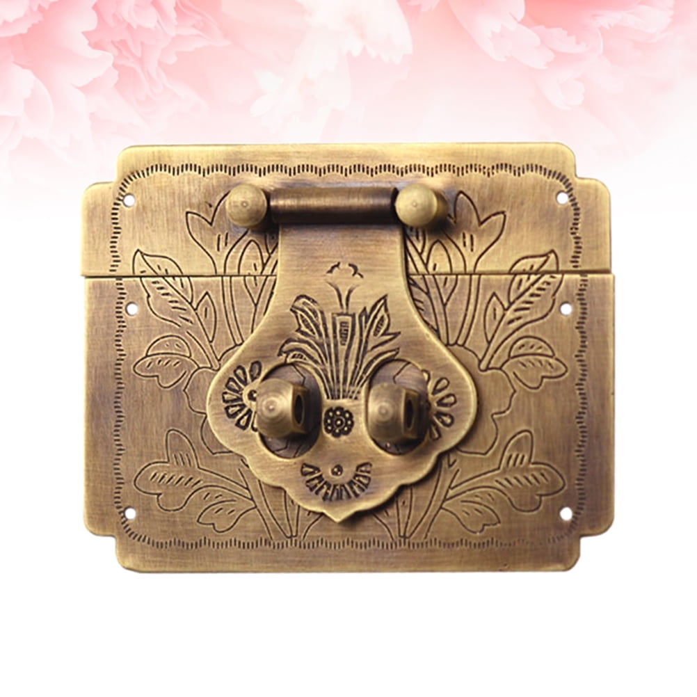 WEUVEB Vintage Wooden Box Latch Antique Brass Retro Hardware Durable ...