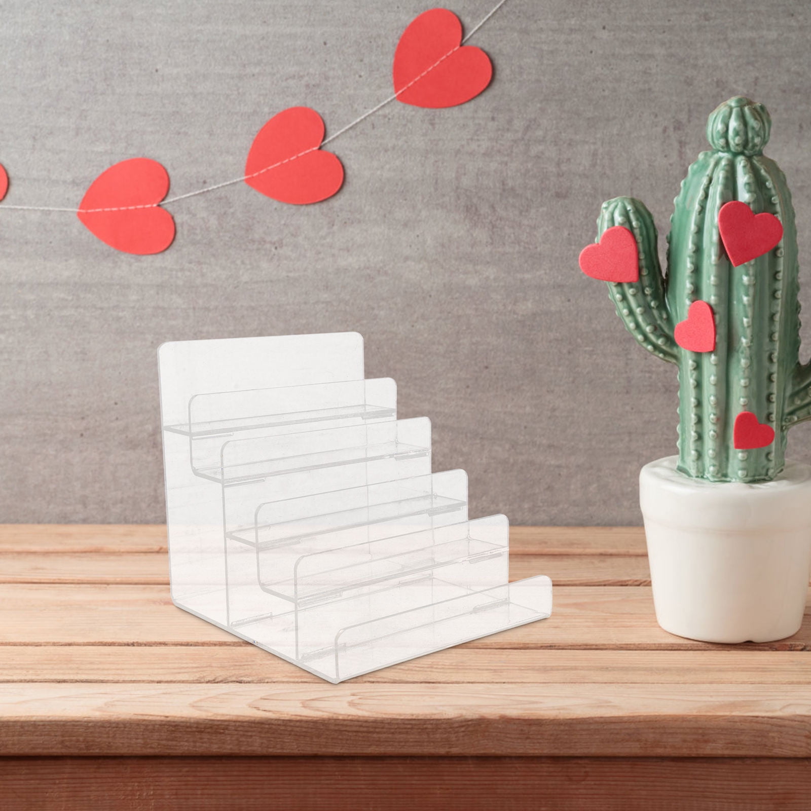 WEUVEB Wallet Display Stand 1Pack Ladder Shape Transparent Acrylic ...