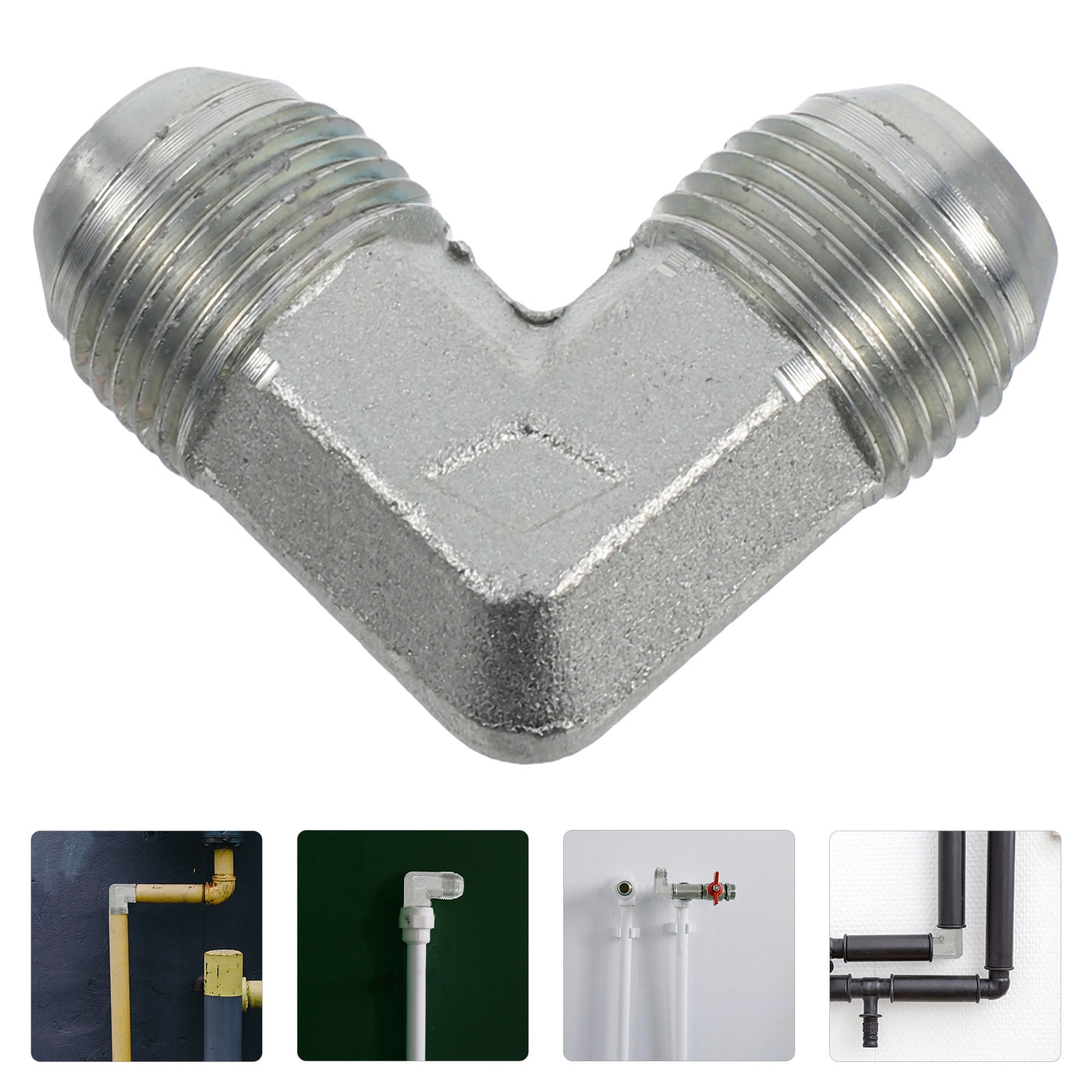 WEUVEB Elbow Pipe Fitting Connector Silver Zinc 1Pack - Walmart.com