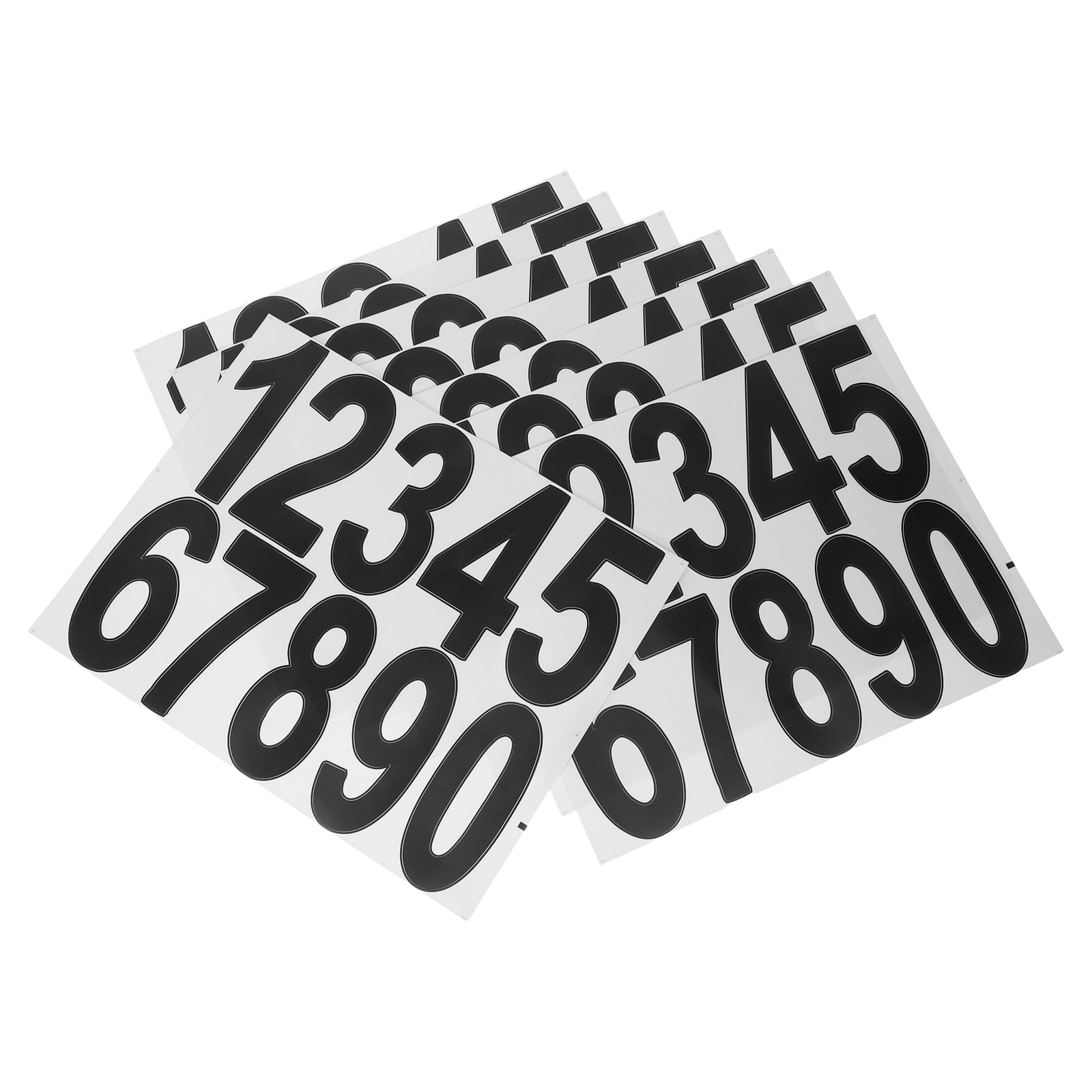WEUVEB Weatherproof Self-Adhesive Mailbox Number Decals, Black Hollow ...