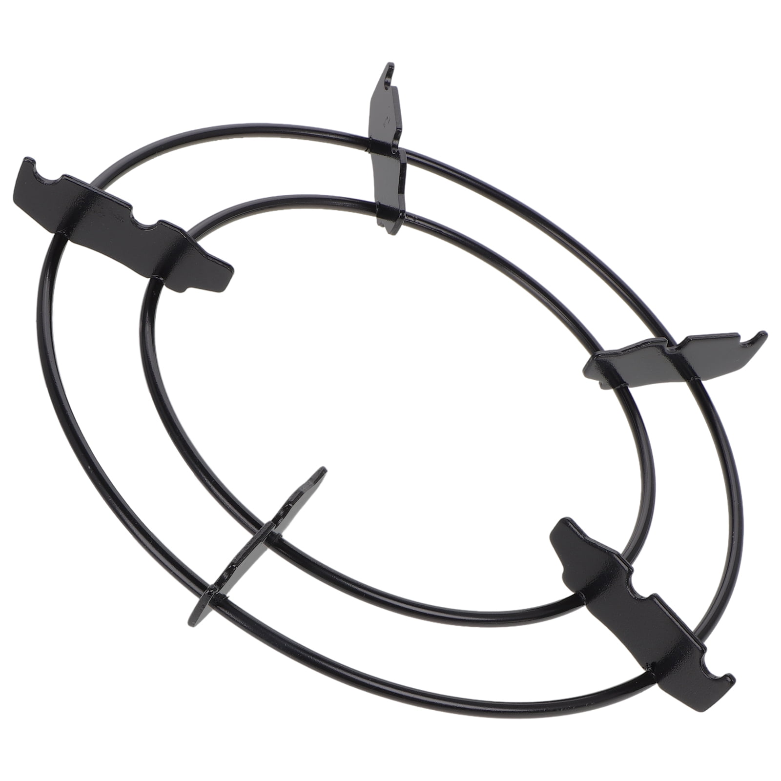 WEUVEB Gas Stove Wok Ring Black Cast Iron 1Set 11.4X11.4X1.1In ...