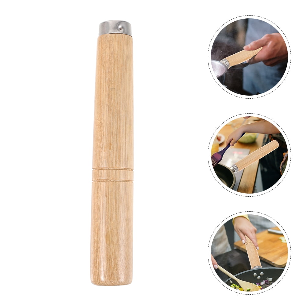 WEUVEB Replacement Pot Handles Wooden Spoon Handle Brown 4Pcs - Walmart.com