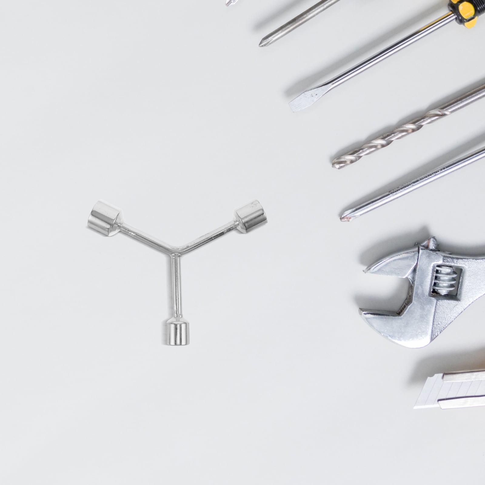 WEUVEB Y Type 3 Way Socket Wrench 1Set for Commercial Use Silver ...