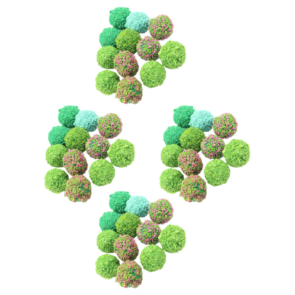 WEUVEB simulation flower clusters ball Miniature Plant Ball Plastic Red ...