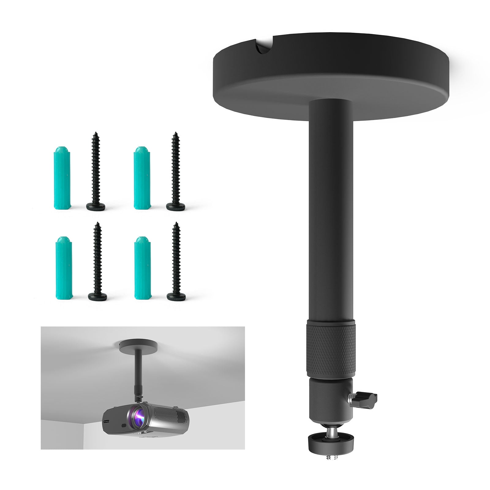 WEWATCH Universal Projector Ceiling Mount with 1/4 Screw, Extendable ...