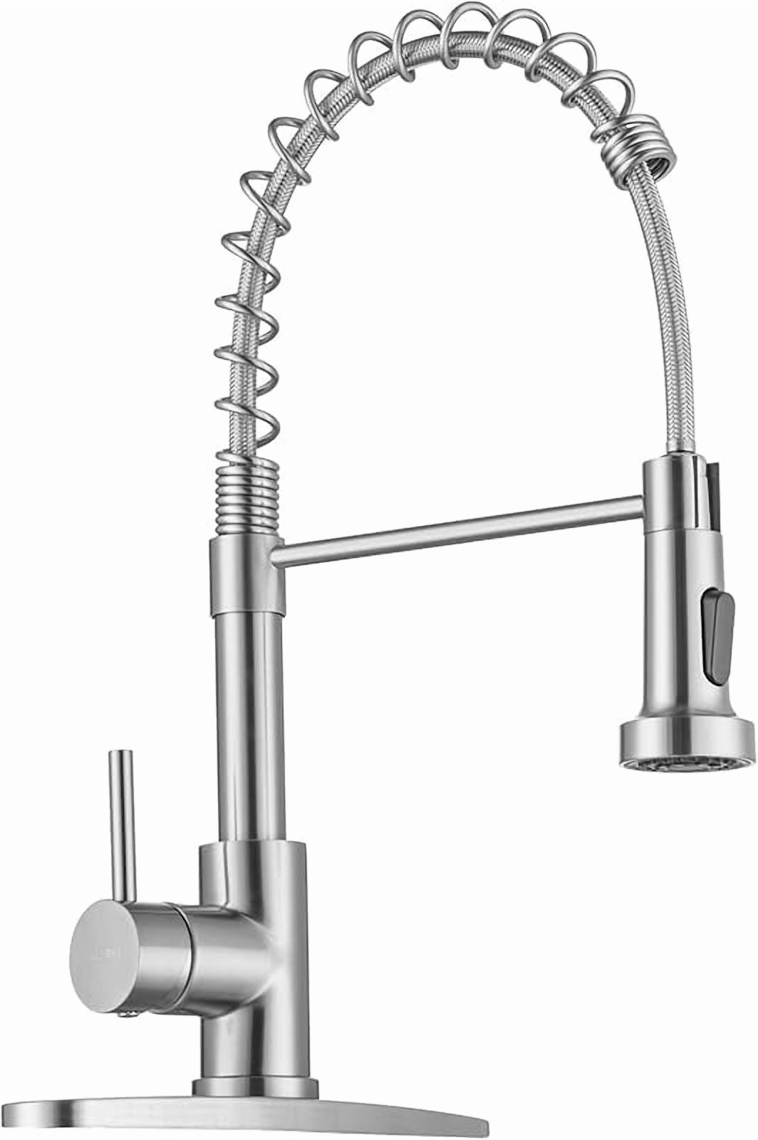 WEWE Black Kitchen Faucet with Soap Dispenser, Kitchen Sink Faucet with ...