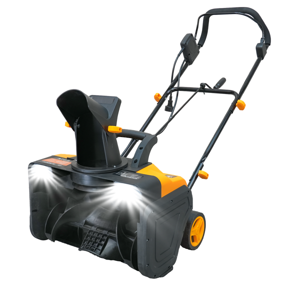 Steelite 2x21V Cordless Snow Blower, 20" Snow Thrower with Brushless ...