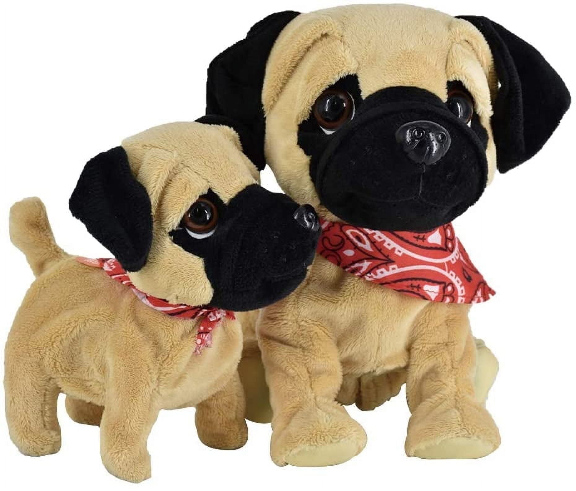 WEofferwhatYOUwant Pug Daddy & Pug Puppy Duo - The Animated Plush Pals ...