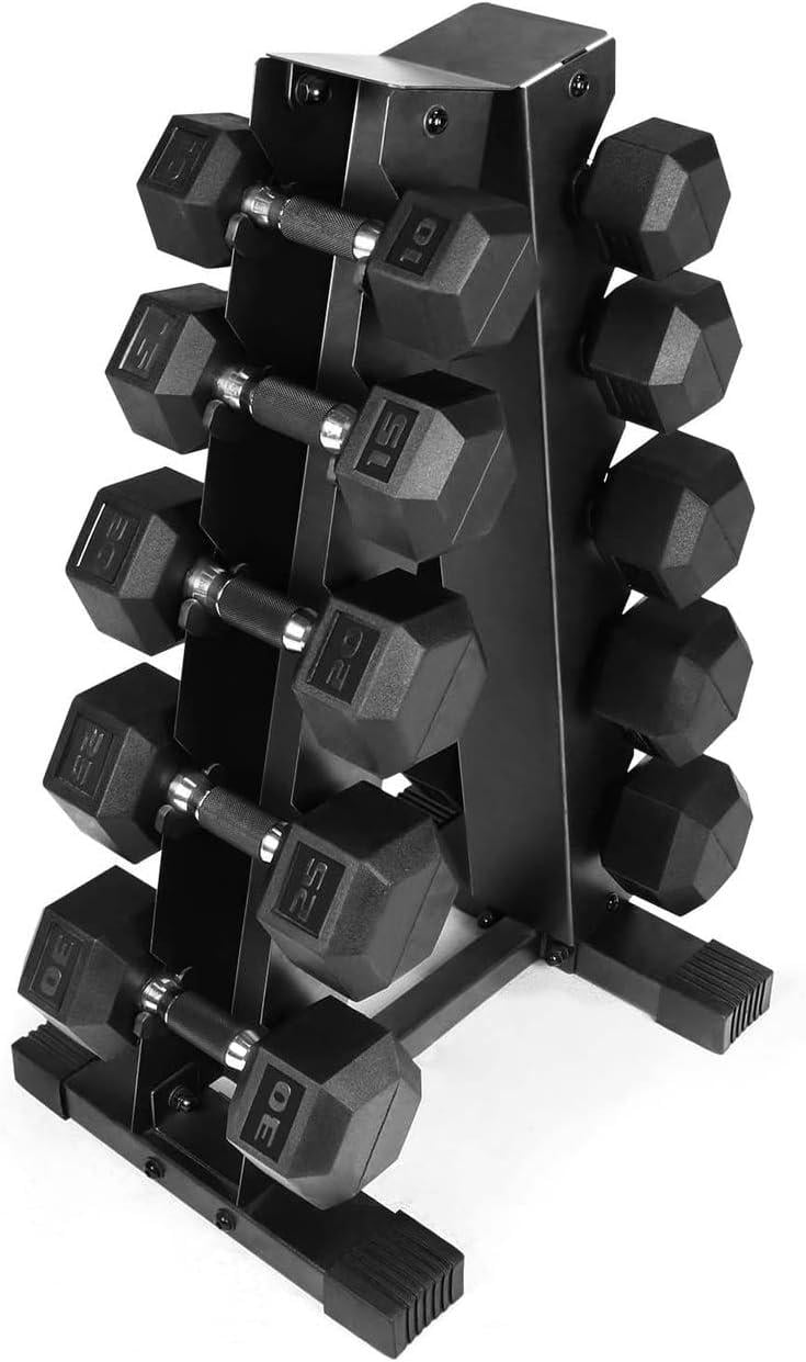 WF Athletic Supply 200Lb Dumbbell Set, 10-30Lb Dumbbell Set with A ...