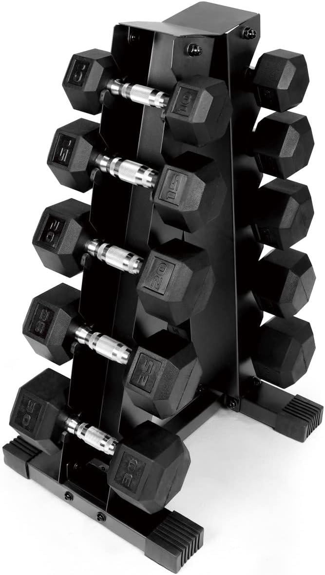 WF Athletic Supply 200Lb Dumbbell Set, 10-30Lb Dumbbell Set with A ...