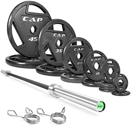 WF Athletic Supply 290lb & 300lb & 555lb 2-Inch Olympic Grip Plates Set ...