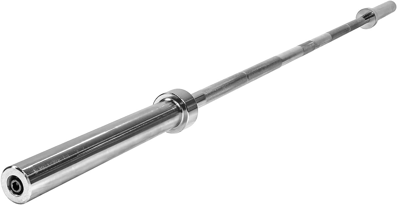 WF Athletic Supply 7 ft 2-inch Olympic Weighted Solid Steel Bar Barbell ...