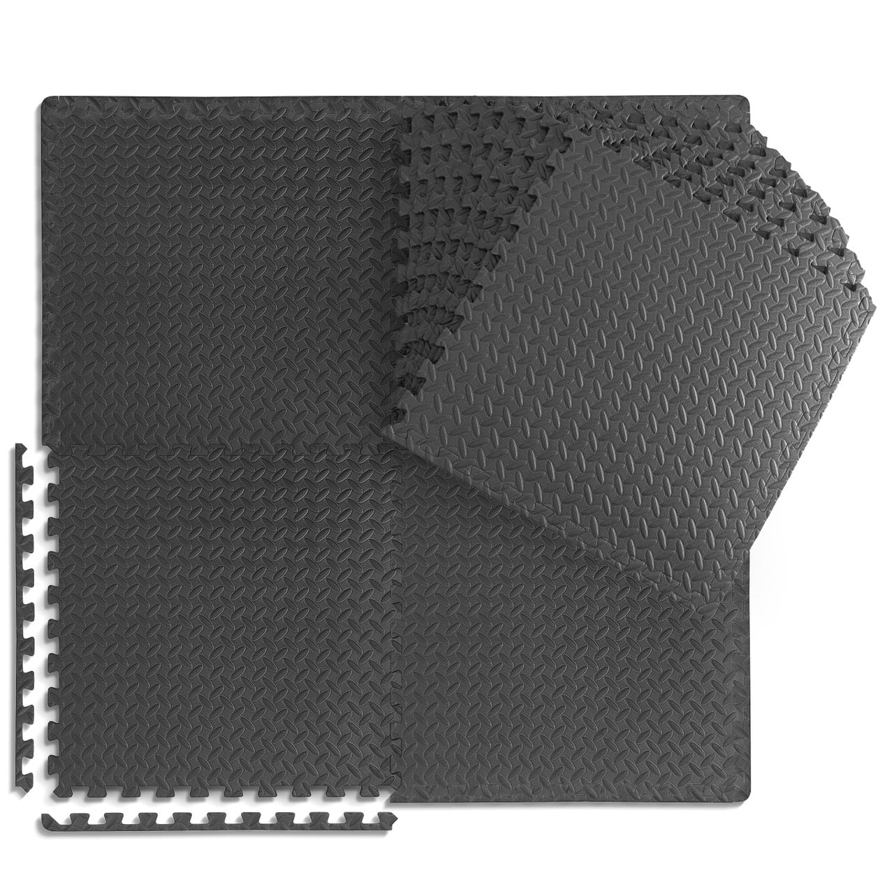 WF Athletic Supply 72 SQ.FT Diamond Pattern 1/2-Inch Thickness ...
