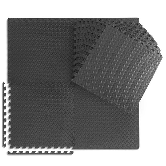 WF Athletic Supply 72 SQ.FT Diamond Pattern 1-Inch Thickness ...