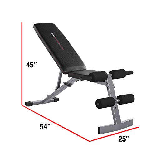 WF Athletic Supply Adjustable Weight Bench, Fitness Training Weight ...