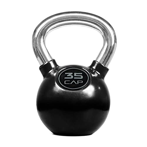 WF Athletic Supply Color Rubber Coated Kettlebell with Chrome Handle ...