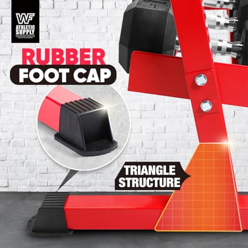 WF Athletic Supply Heavy-Duty Dumbbell Rack Stand, Weight Rack for Home ...