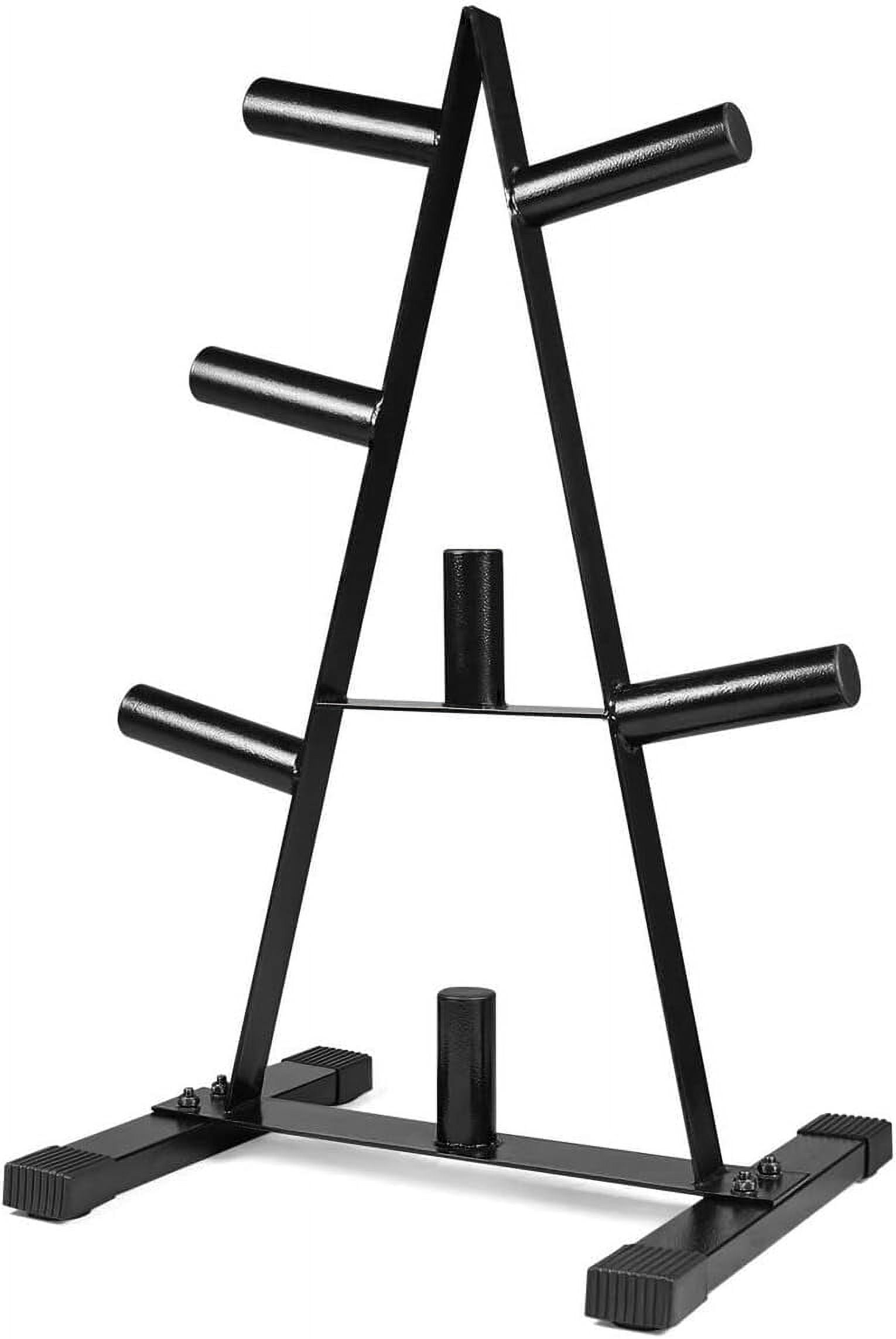 WF Athletic Supply Olympic Weight Plate Rack, 2-Inch Olympic Weight ...