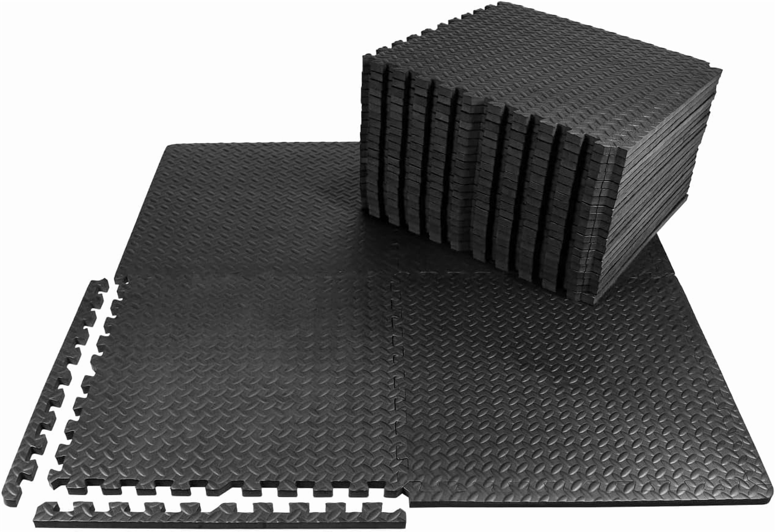 WF Athletic Supply Puzzle Exercise Mat, EVA Foam Interlocking Tiles ...