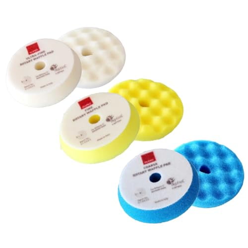 WF Series 3.5" Rotary Waffle Foam Pads Bundle - Includes 2 Coarse, 2 ...
