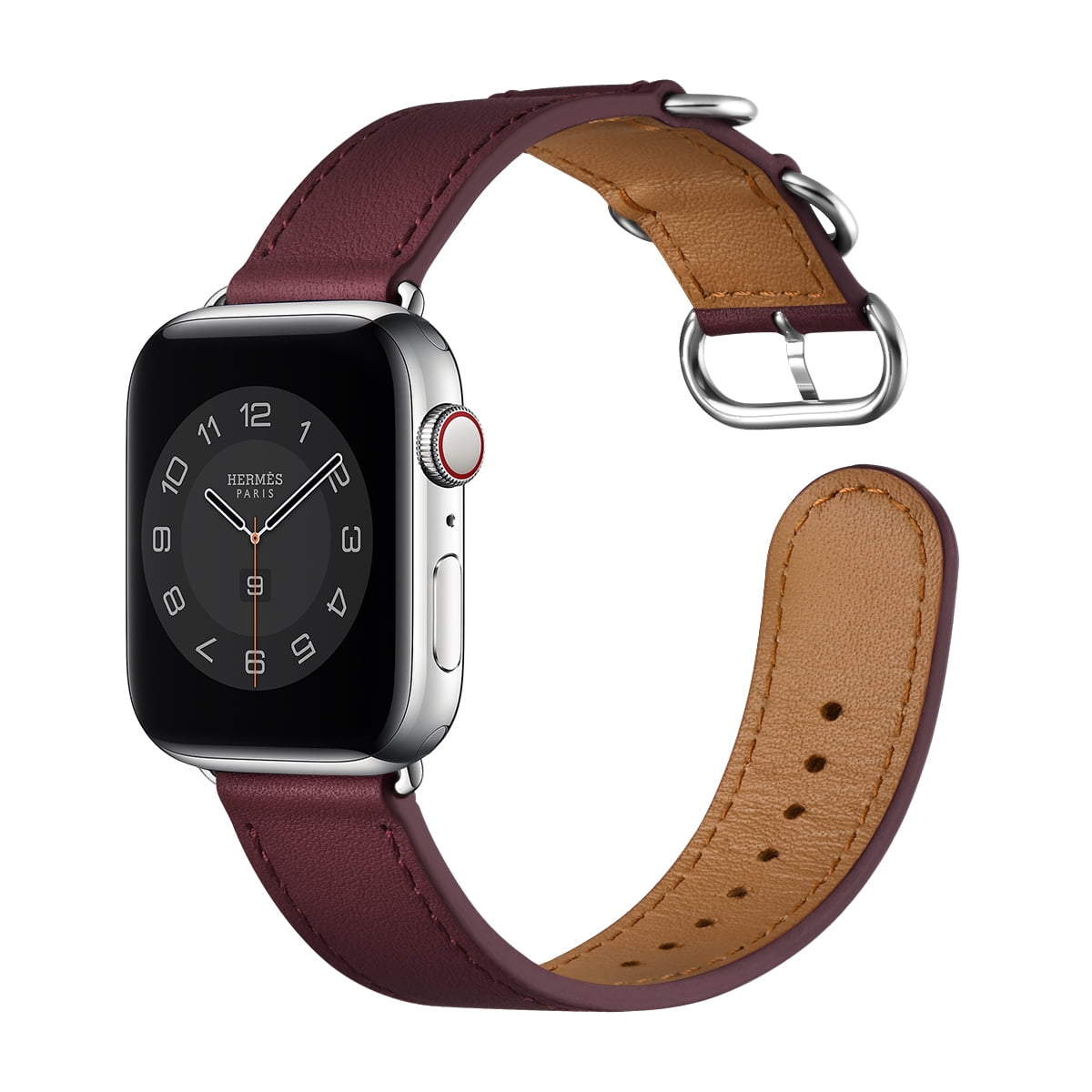 WFEAGL Apple Watch Band Genuine Leather iWatch Replacement Strap 42mm ...
