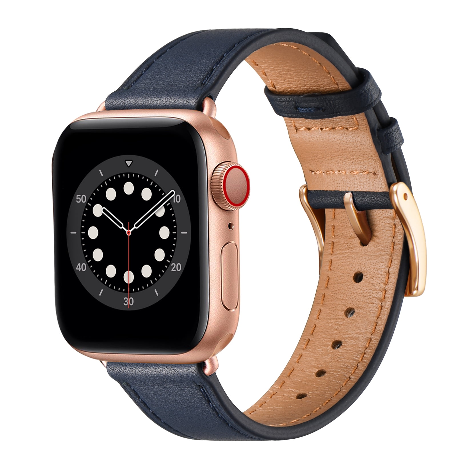 WFEAGL Genuine Leather Business Replacement Apple Watch Band 38mm 40mm ...
