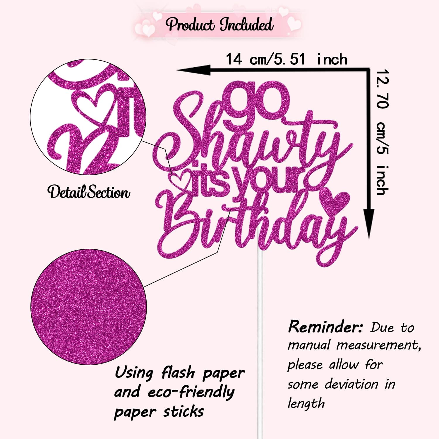 WFKLDF Go Shawty AJH3 Its Your Birthday Cake Topper, Its My Birthday ...