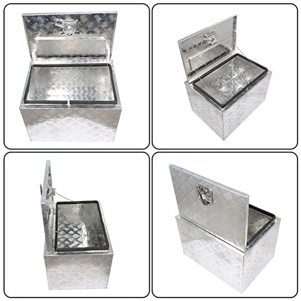 WFLNHB 24 inch Aluminum Organizer Stainless Steel Trailer Lock Tool Box ...