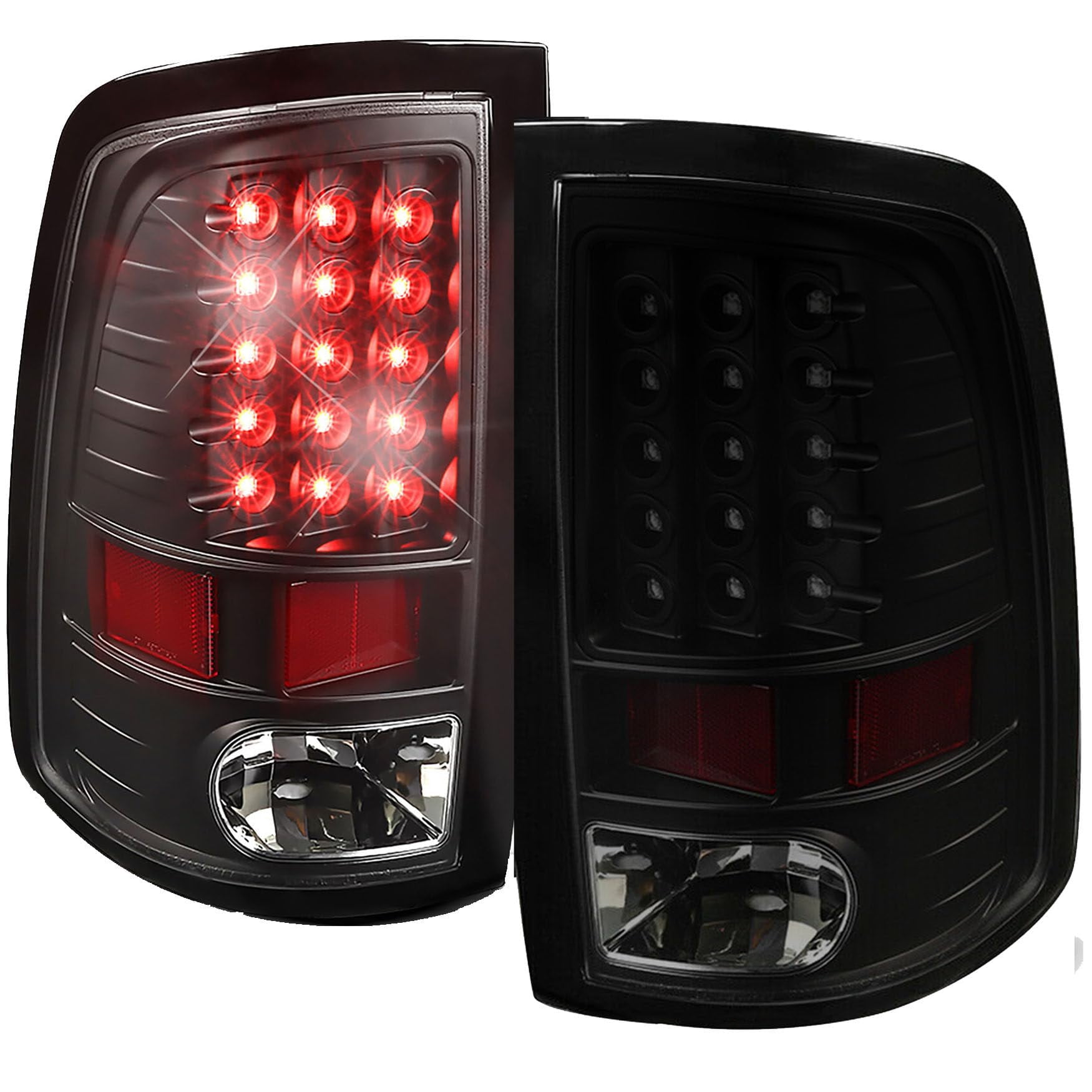 WFLNHB Black Tail Lights Brake Reverse Lamps Assembly Replacement for ...