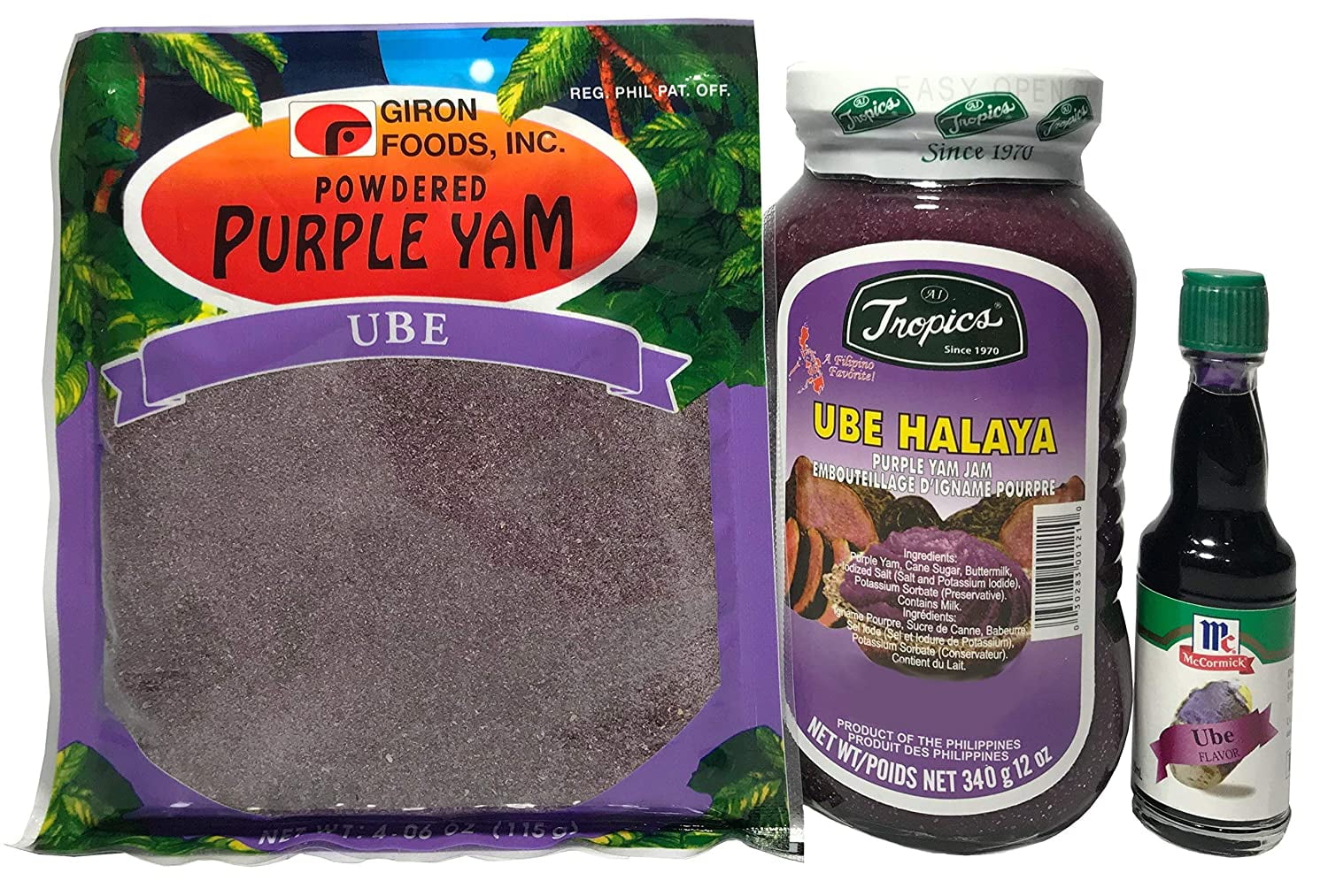 WFM Ube Bundle - Tropics Ube Jam, Giron Powdered Ube, McCormick Ube ...