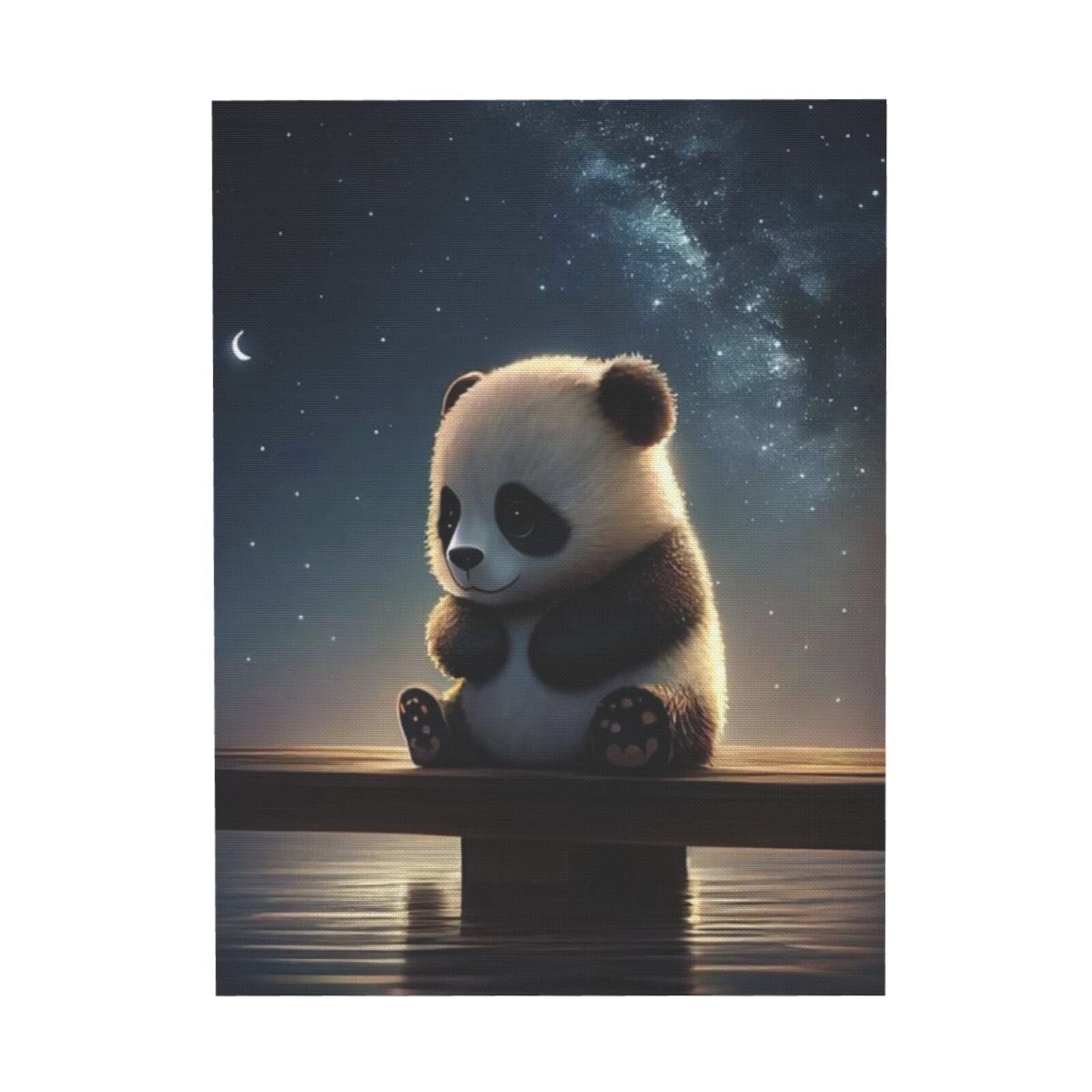 WFSposter Astronaut Space Panda Bear Poster Animal Wall Decor Cartoon ...