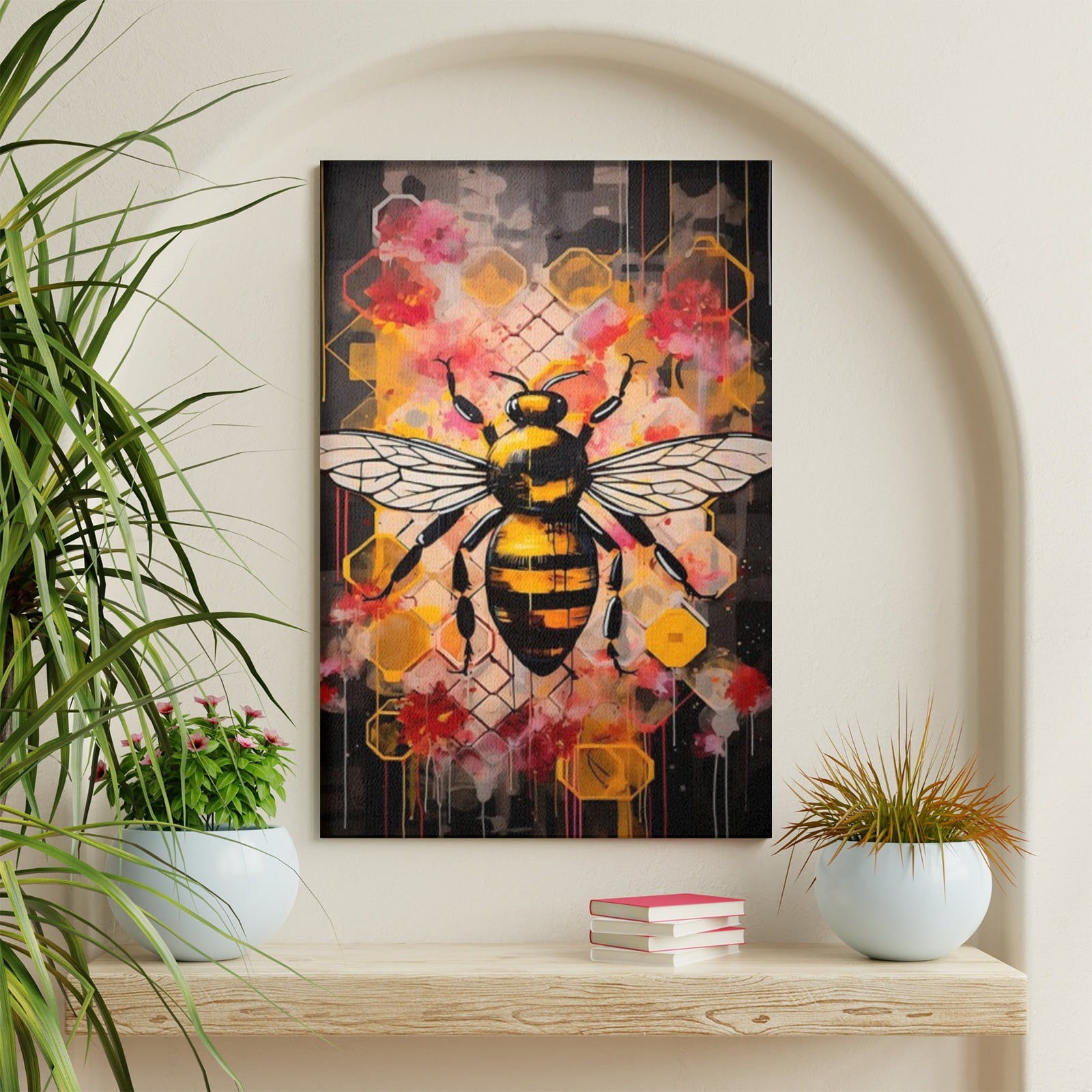 WFSposter Bumblebee Graffiti Wall Art, Honey Bee Graffiti Art Canvas,Street Graffiti Pop Artwork ...