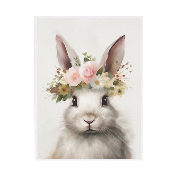 WFSposter Bunny Rabbit Canvas Wall Art Cute Animal Paintings Watercolor ...