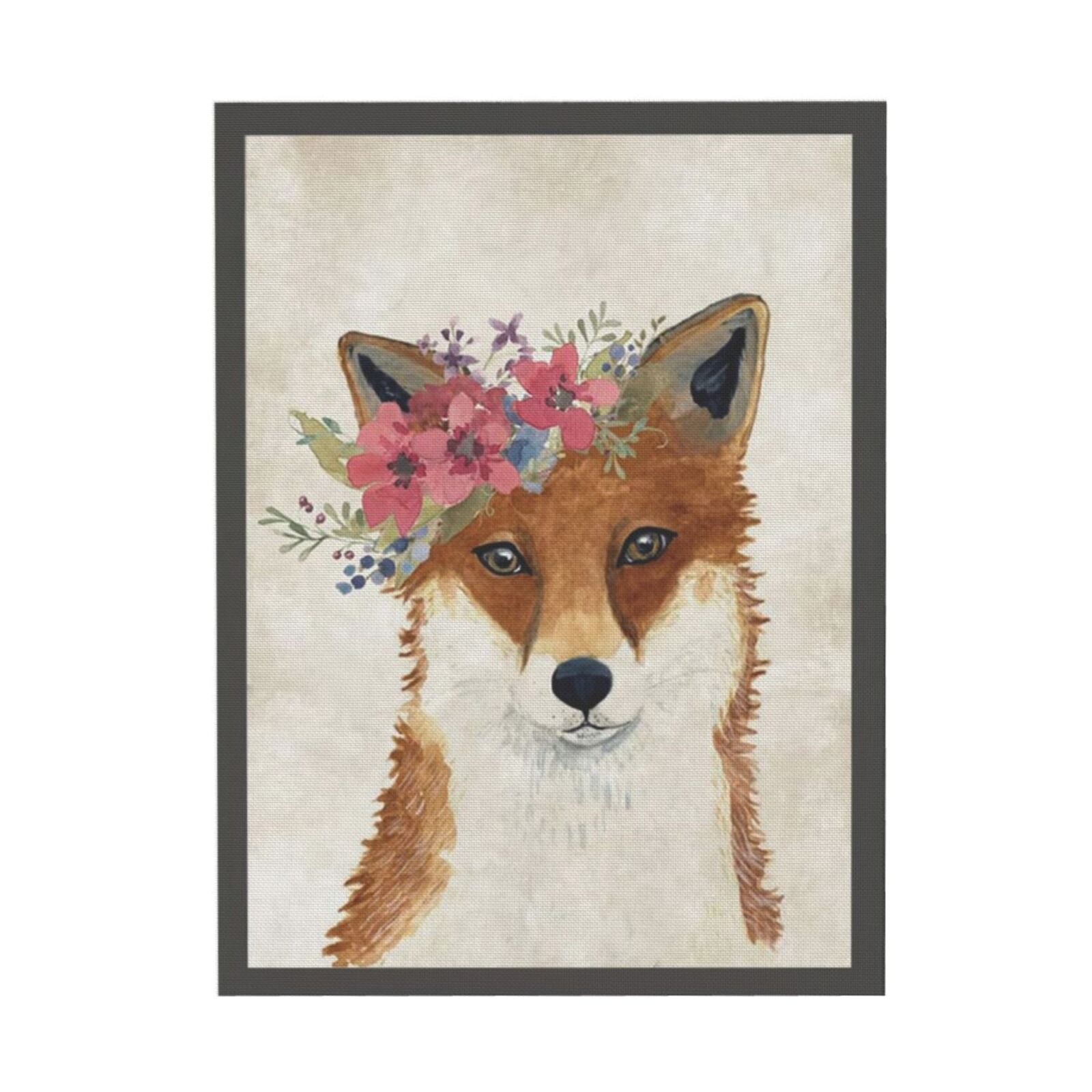 WFSposter Cute Safari Animal Art Print Posters Retro Fox Wall Art ...