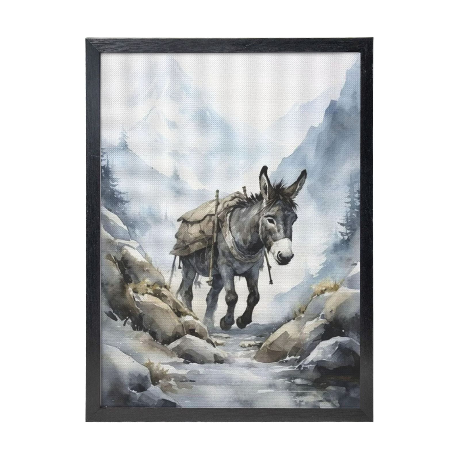 WFSposter Donkey Animal Pictures Wall Art Wall Decor Farm Animal Wild ...