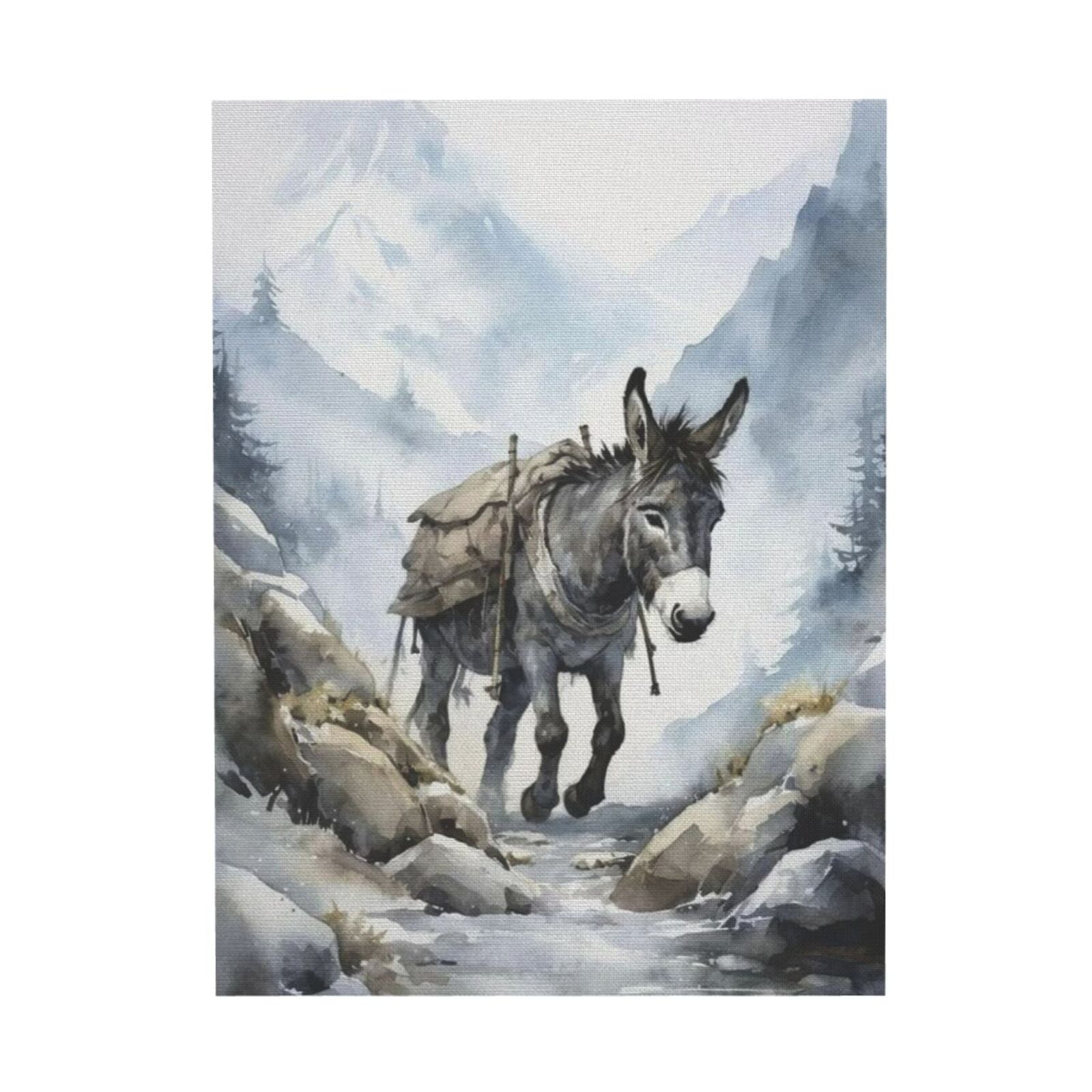 WFSposter Donkey Animal Pictures Wall Art Wall Decor Farm Animal Wild ...