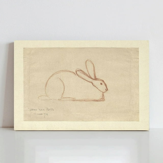 WFSposter Framed Canvas Prints Art Vintage Decor, Sketch Easter Rabbit ...