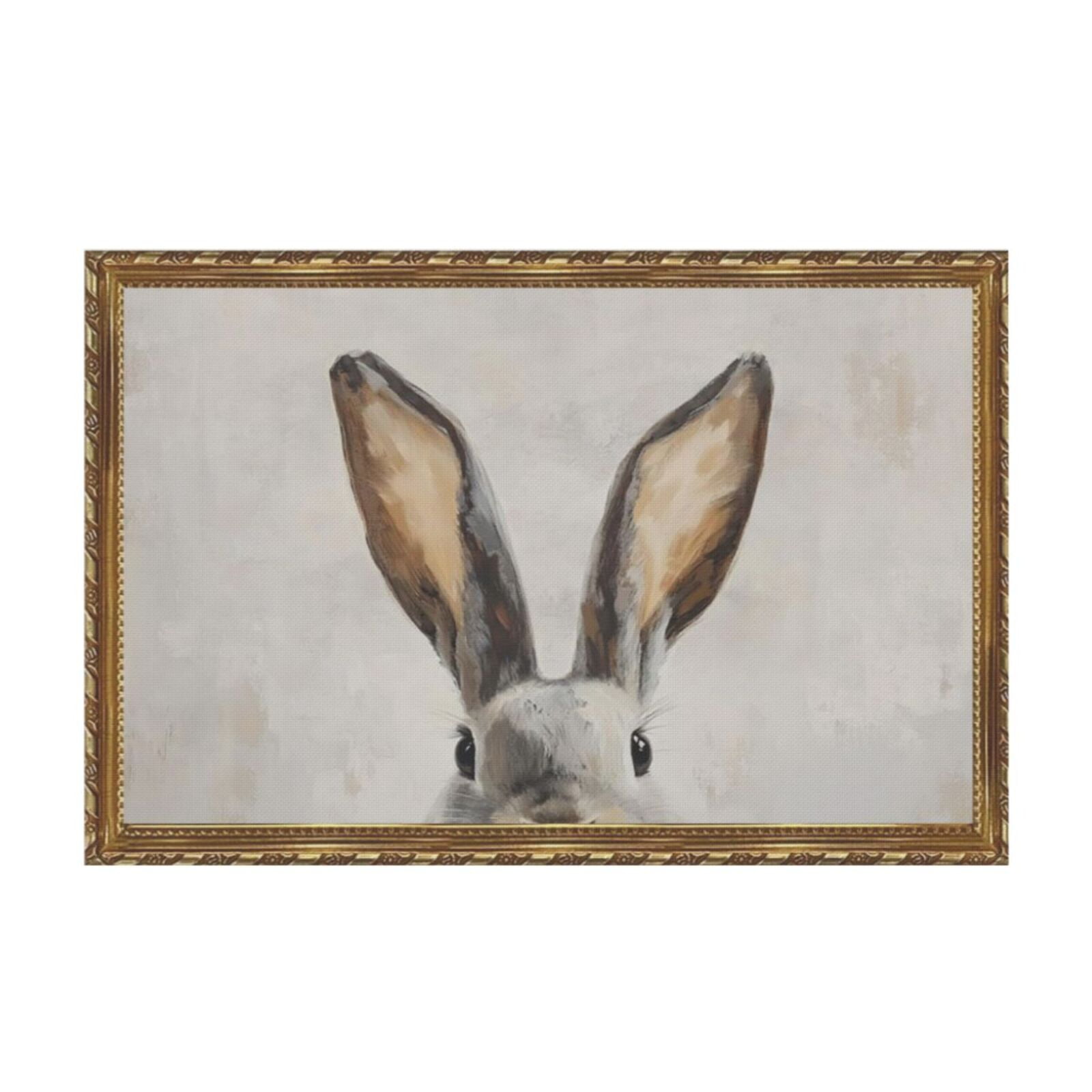 WFSposter Framed Canvas Wall Art Funny Easter Bunny Prints Wall Decor ...