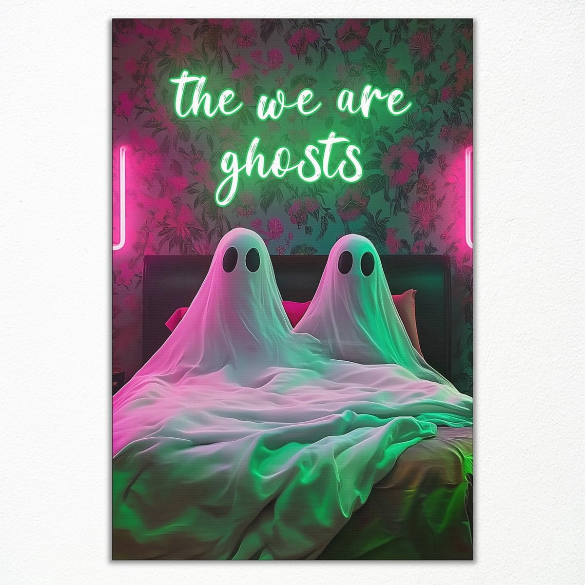 WFSposter-Ghost Canvas Wall Art,Spooky Halloween Poster,Dark Gothic ...