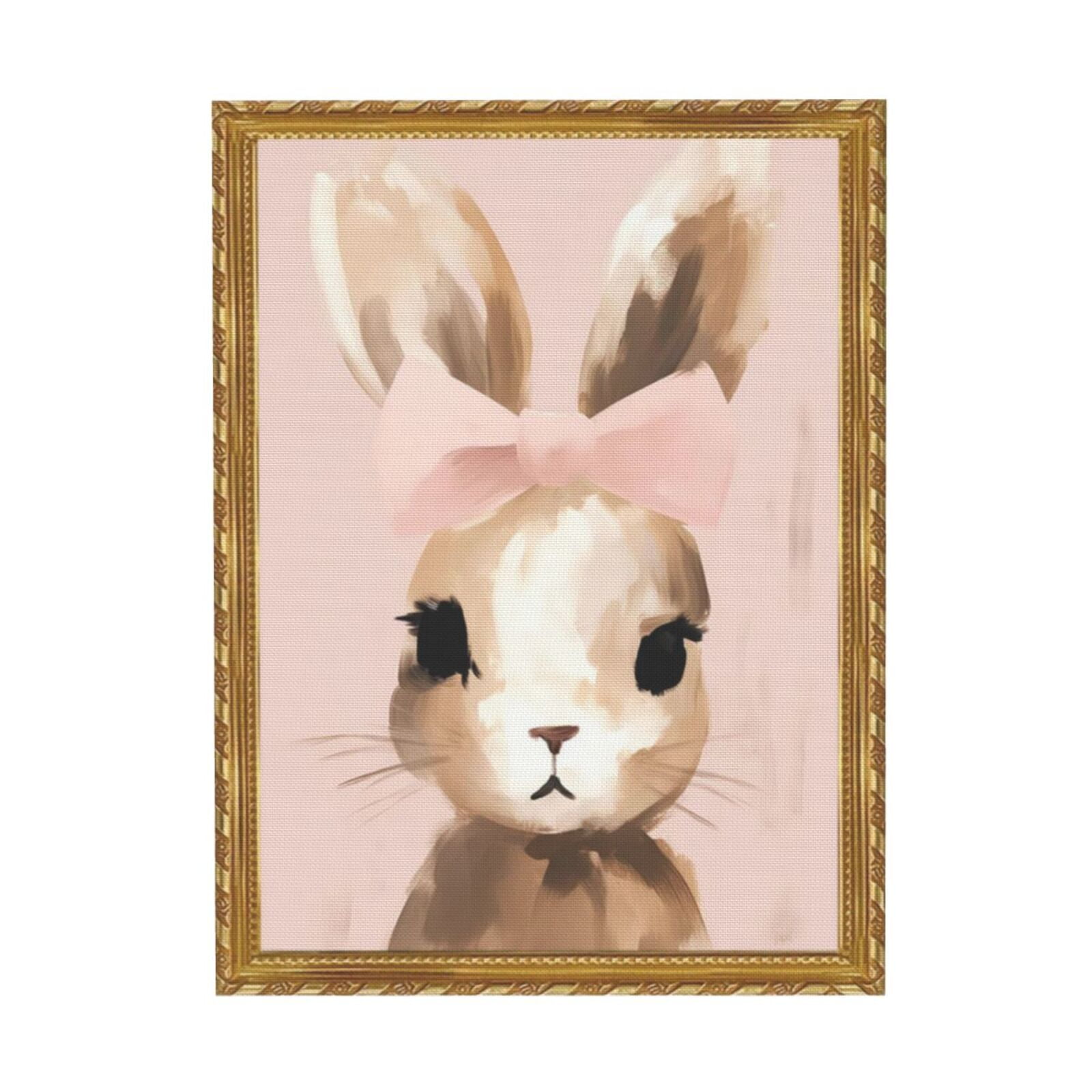 WFSposter Little Rabbit Poster Bunny Print Pastel Color Art Portrait ...