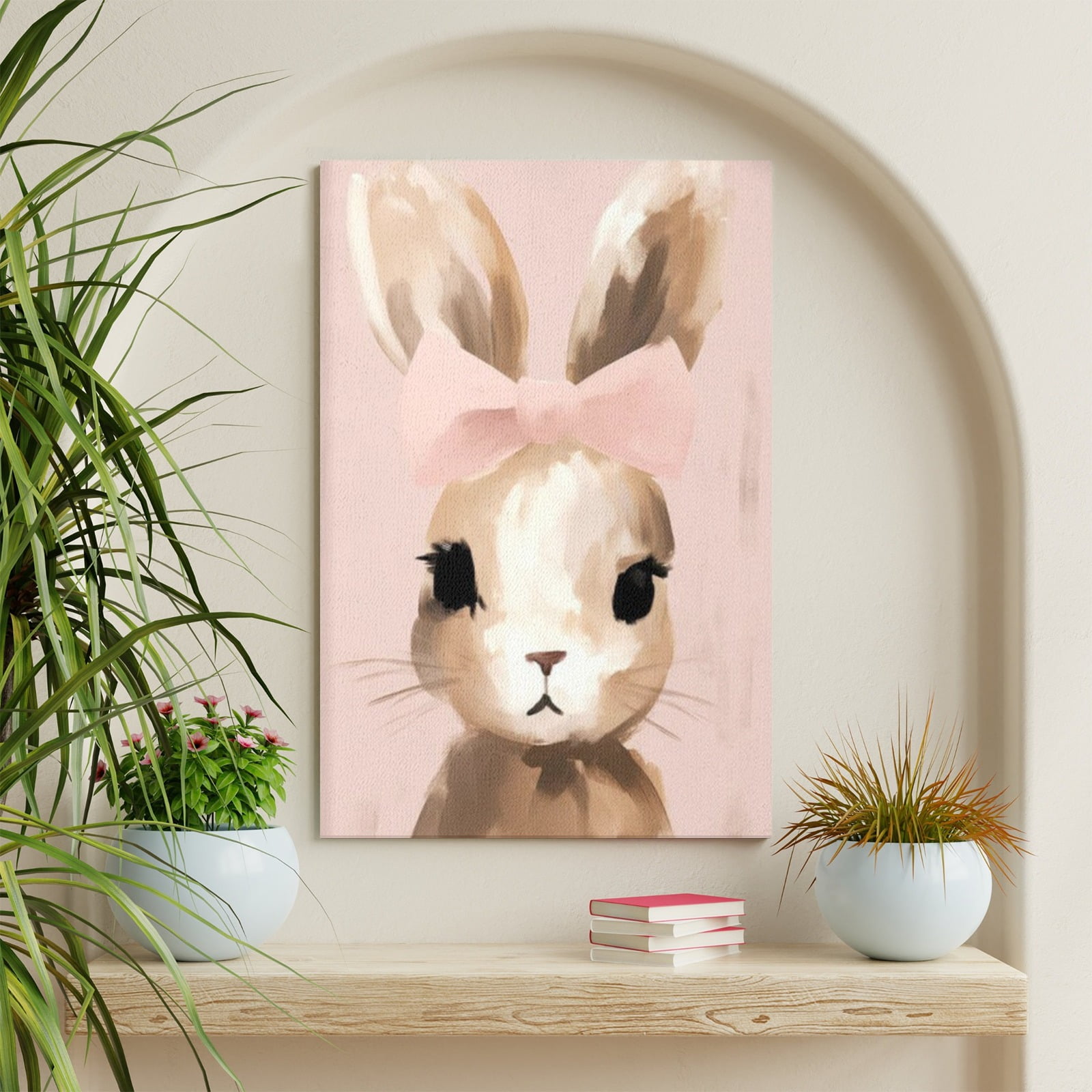 WFSposter Little Rabbit Poster Bunny Print Pastel Color Art Portrait ...