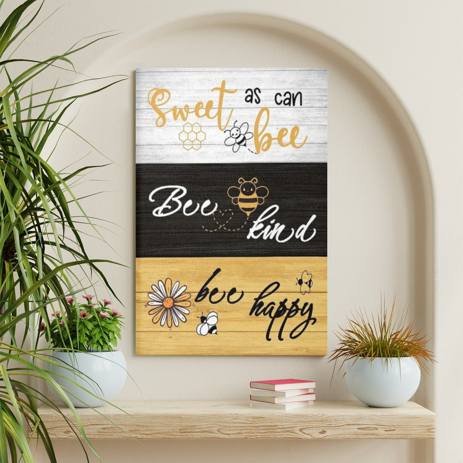 WFSposter Modern Rustic Honey Bee Canvas Wall Art,Funny Bee Home Decor ...