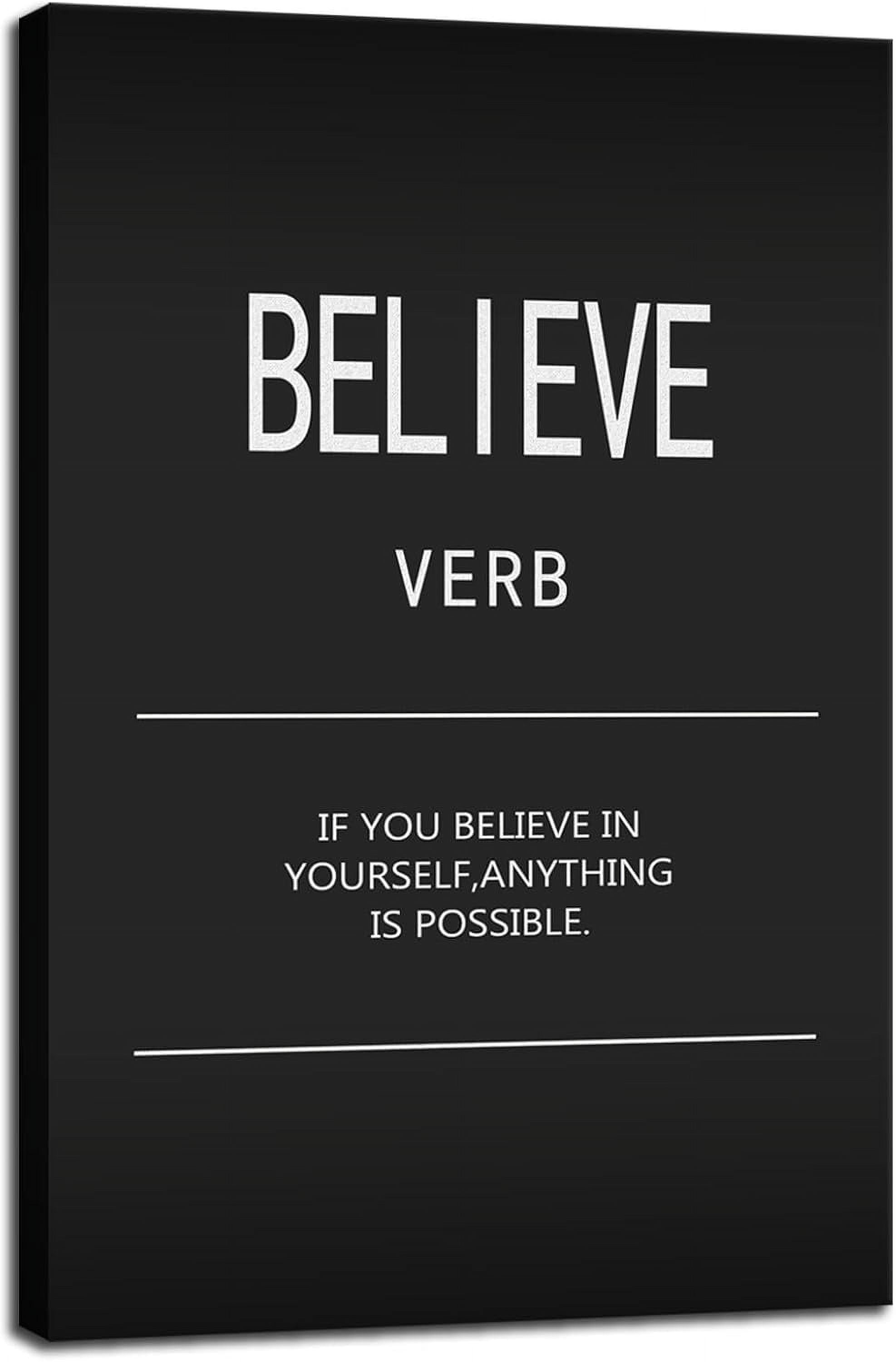 WFSposter-Motivational Office Positive Poster Believe Verb ...